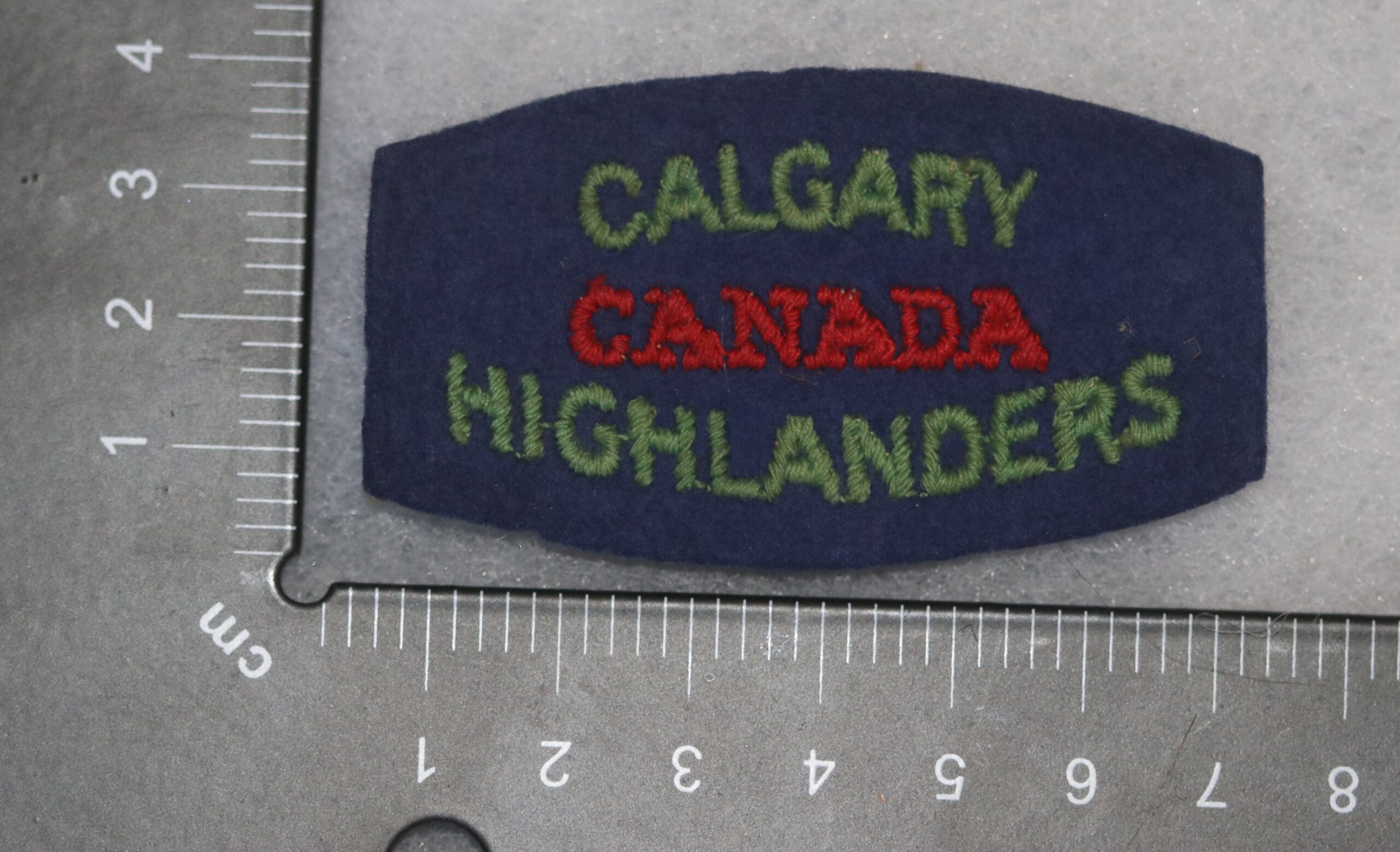 ORIGINAL WW2 ARMY CANADIAN CLOTH SHOULDER TITLE CALGARY HIGHLANDERS ...