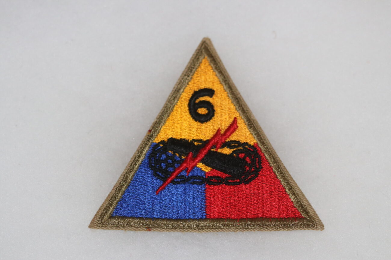 ORIGINAL WW2 6th ARMOURED DIVISION CLOTH SHOULDER PATCH #2 MINT ...