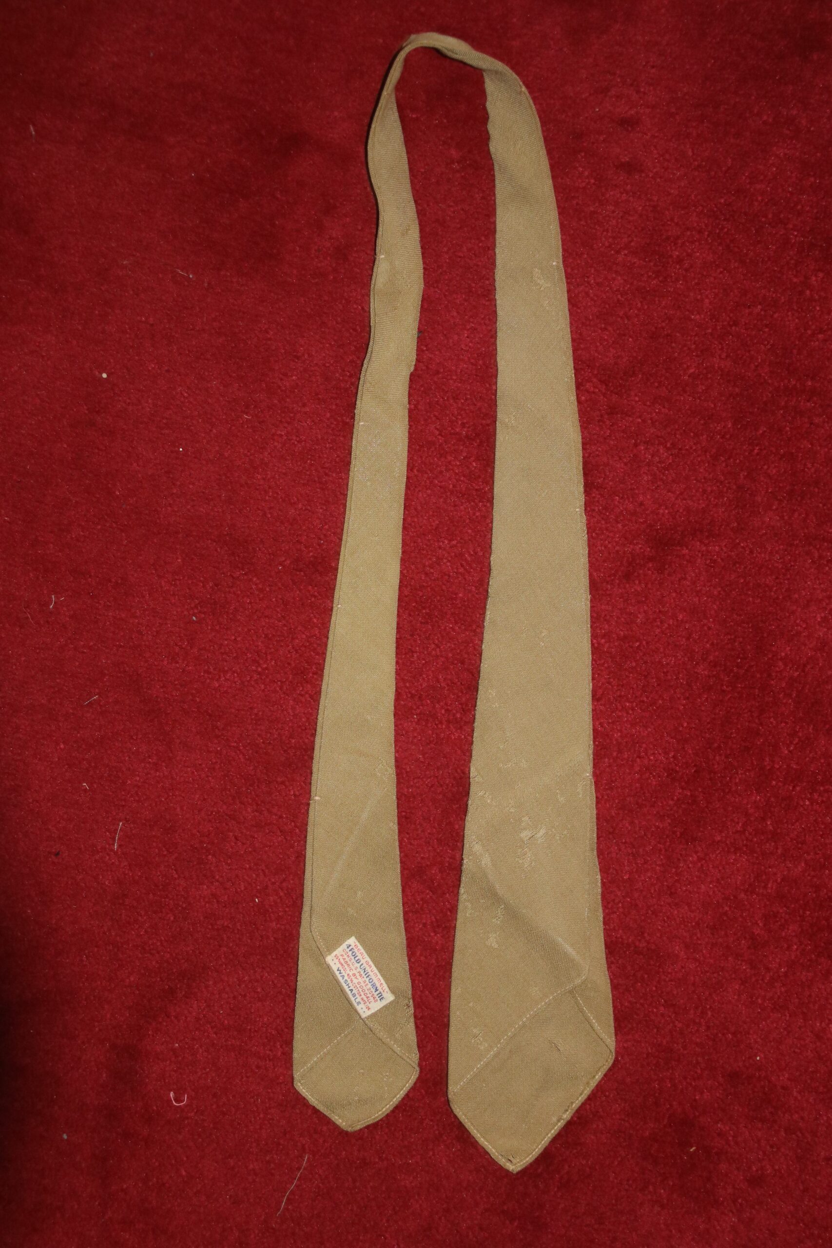 ORIGINAL WW2 US UNIFORM TAN TIE #2 - Butlers Military & Vintage