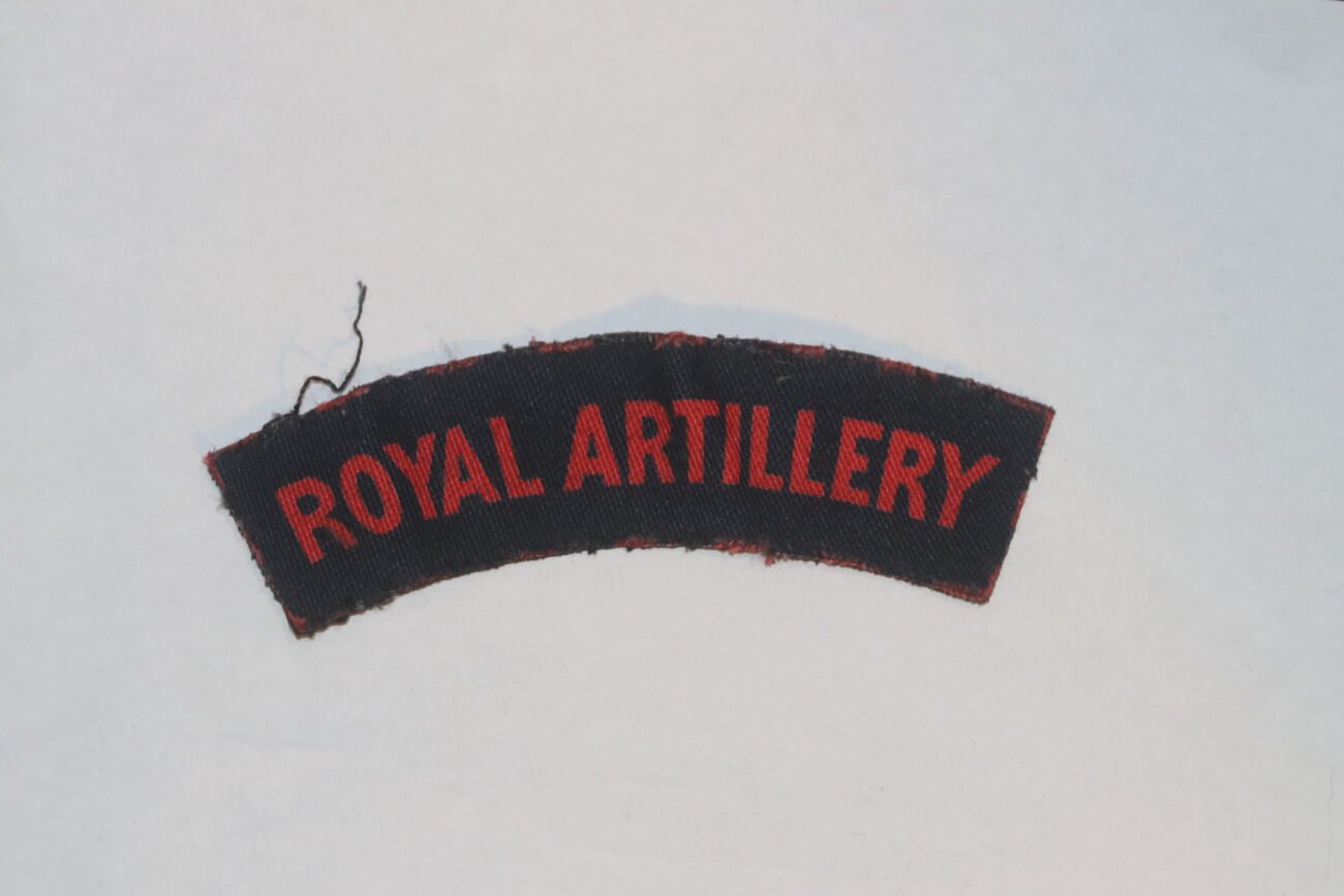ORIGINAL WW2 BRITISH ARMY PRINTED SHOULDER TITLE ROYAL ARTILLERY ...
