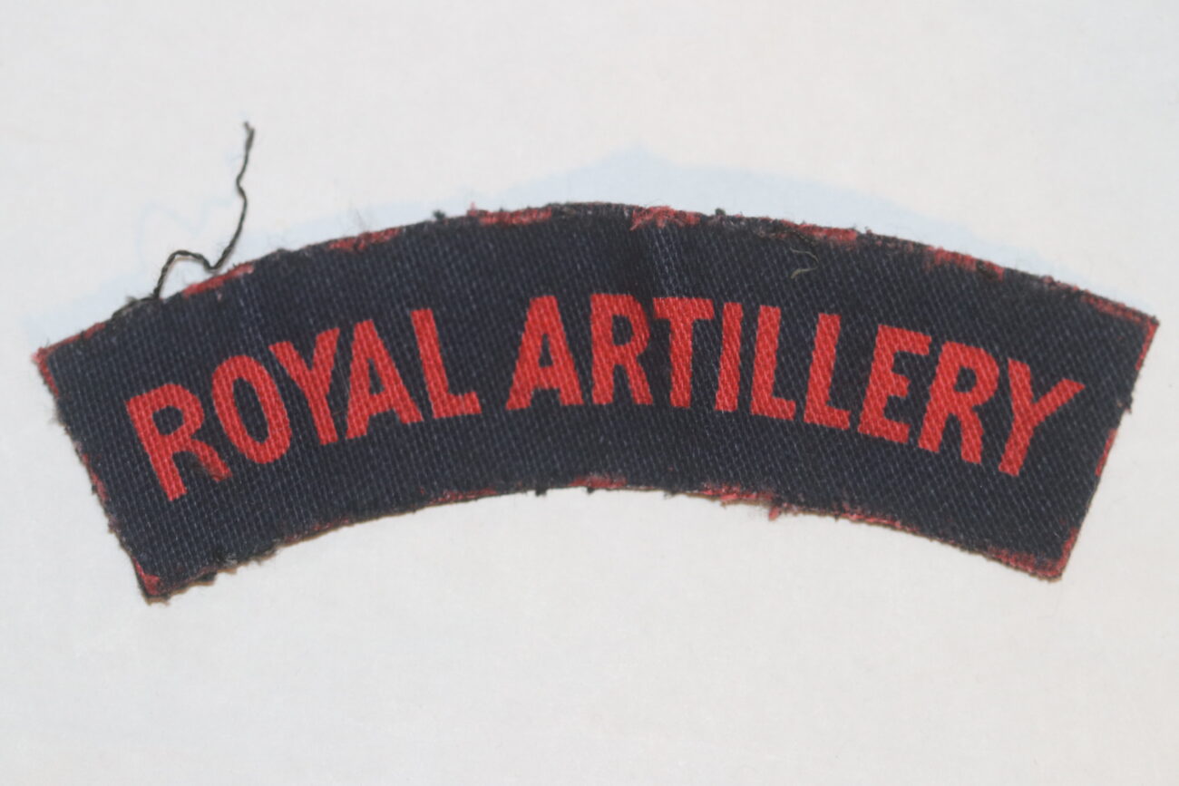 ORIGINAL WW2 BRITISH ARMY PRINTED SHOULDER TITLE ROYAL ARTILLERY ...