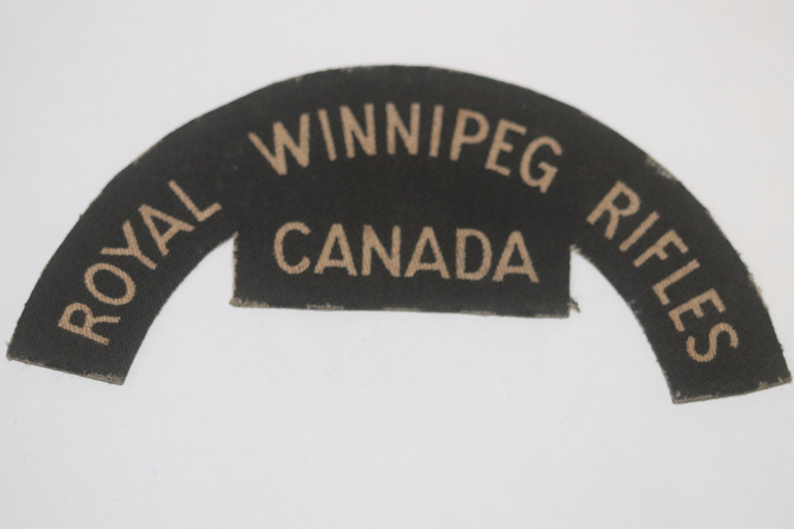 ORIGINAL WW2 ARMY CANADIAN ROYAL WINNIPEG RIFLES CANADA PRINTED CLOTH ...