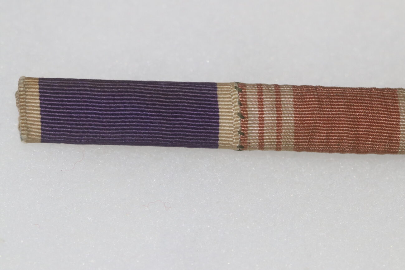 ORIGINAL WW2 US ARMY MEDAL RIBBON PURPLE HEART, GOOD CONDUCT, EUROPEAN ...