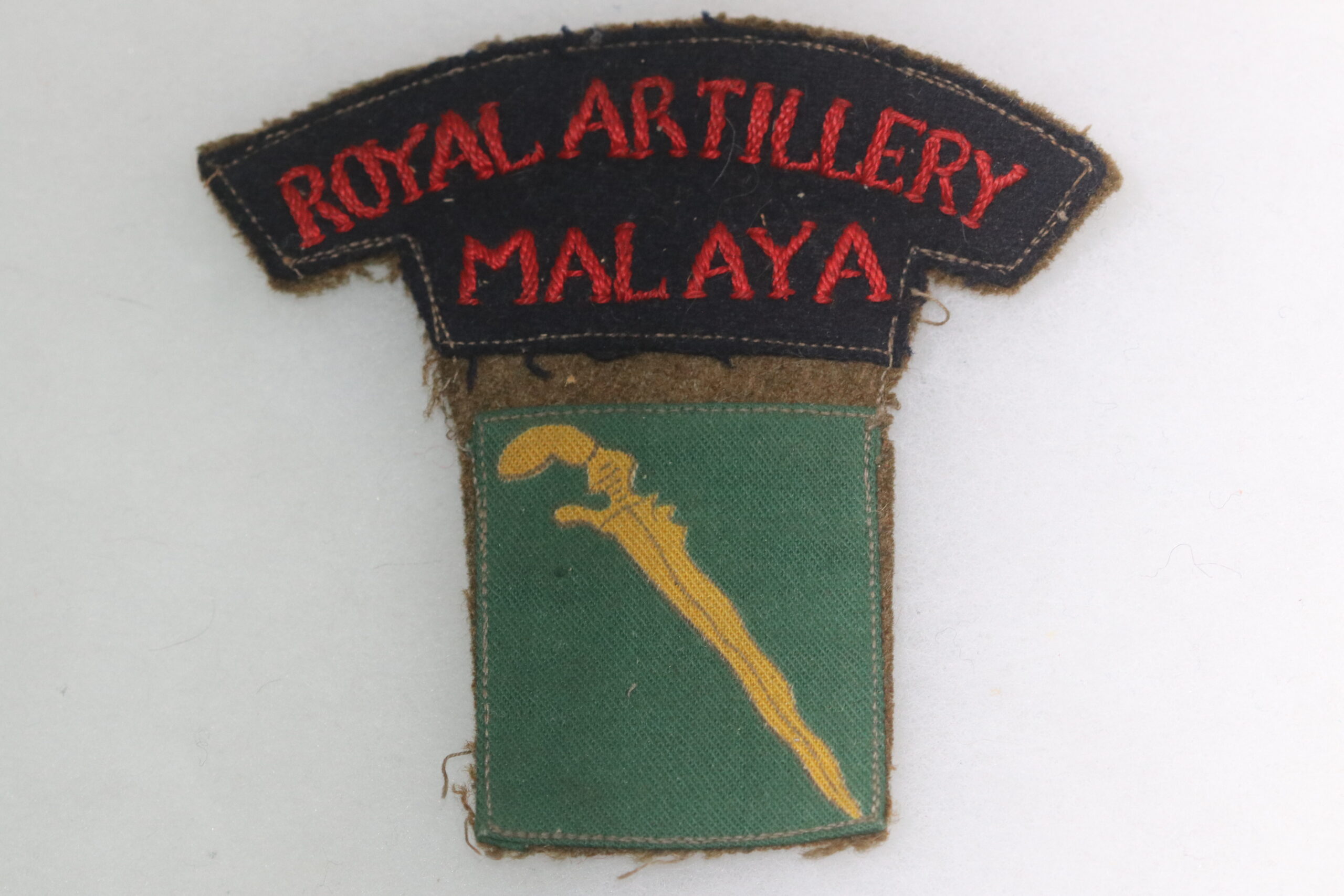 ORIGINAL POST WW2 BRITISH ARMY ROYAL ARTILLERY MALAYA COMMAND FORMATION ...