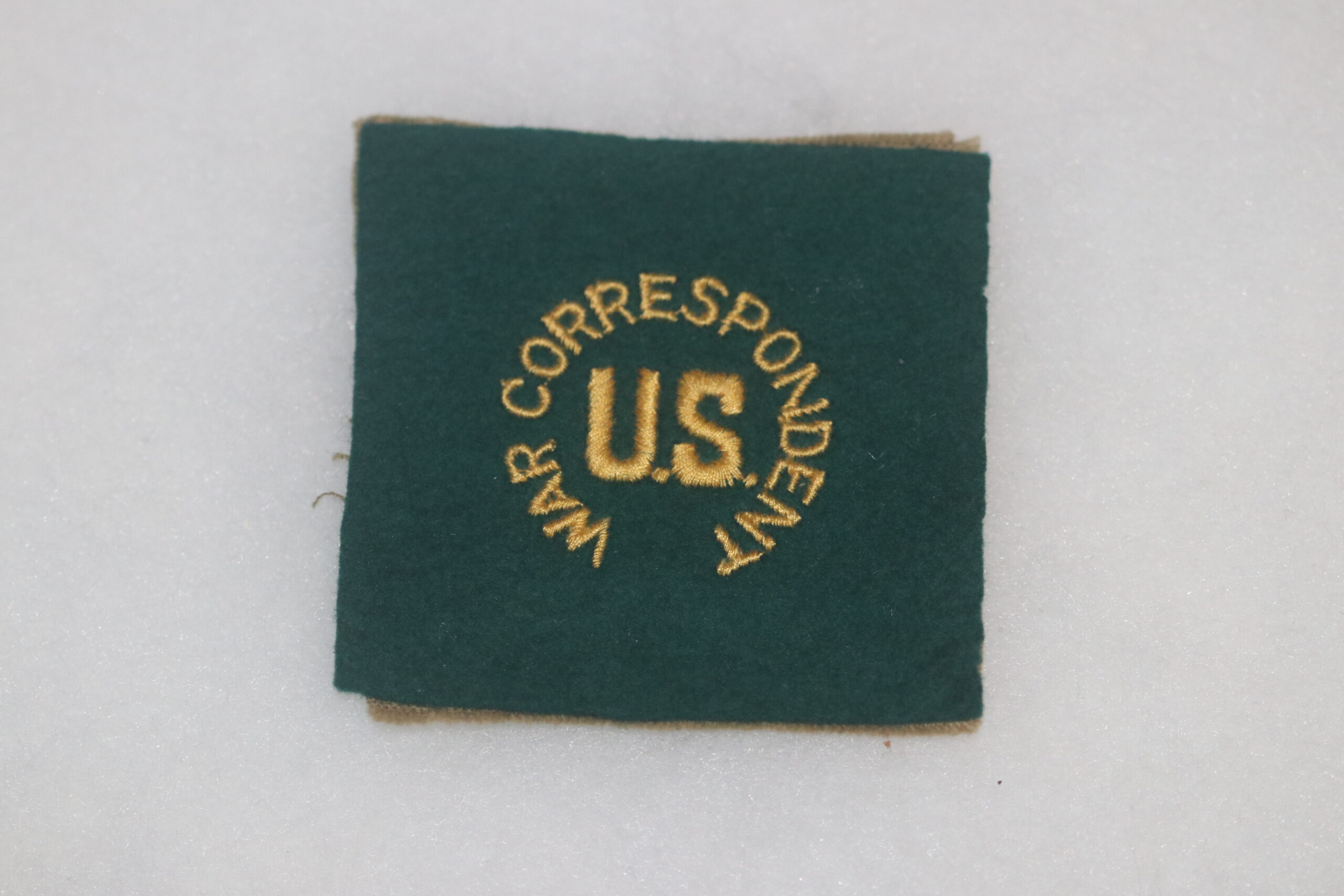 SUPERB ORIGINAL WW2 US WAR CORRESPONDENT CLOTH SHOULDER PATCH ON FELT ...