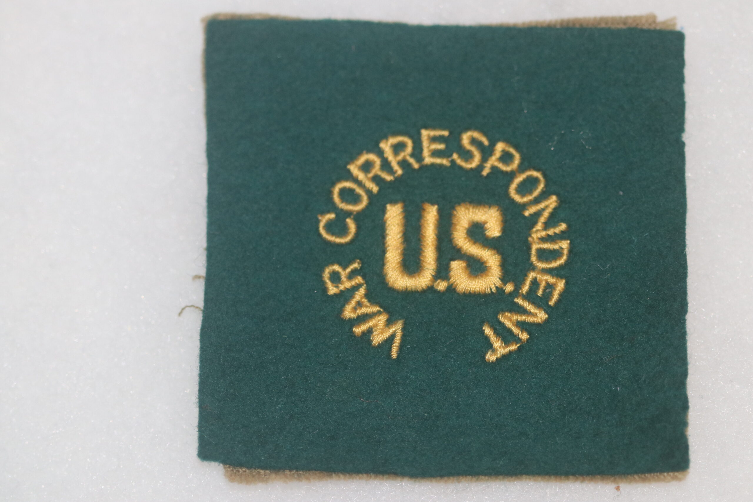 SUPERB ORIGINAL WW2 US WAR CORRESPONDENT CLOTH SHOULDER PATCH ON FELT ...