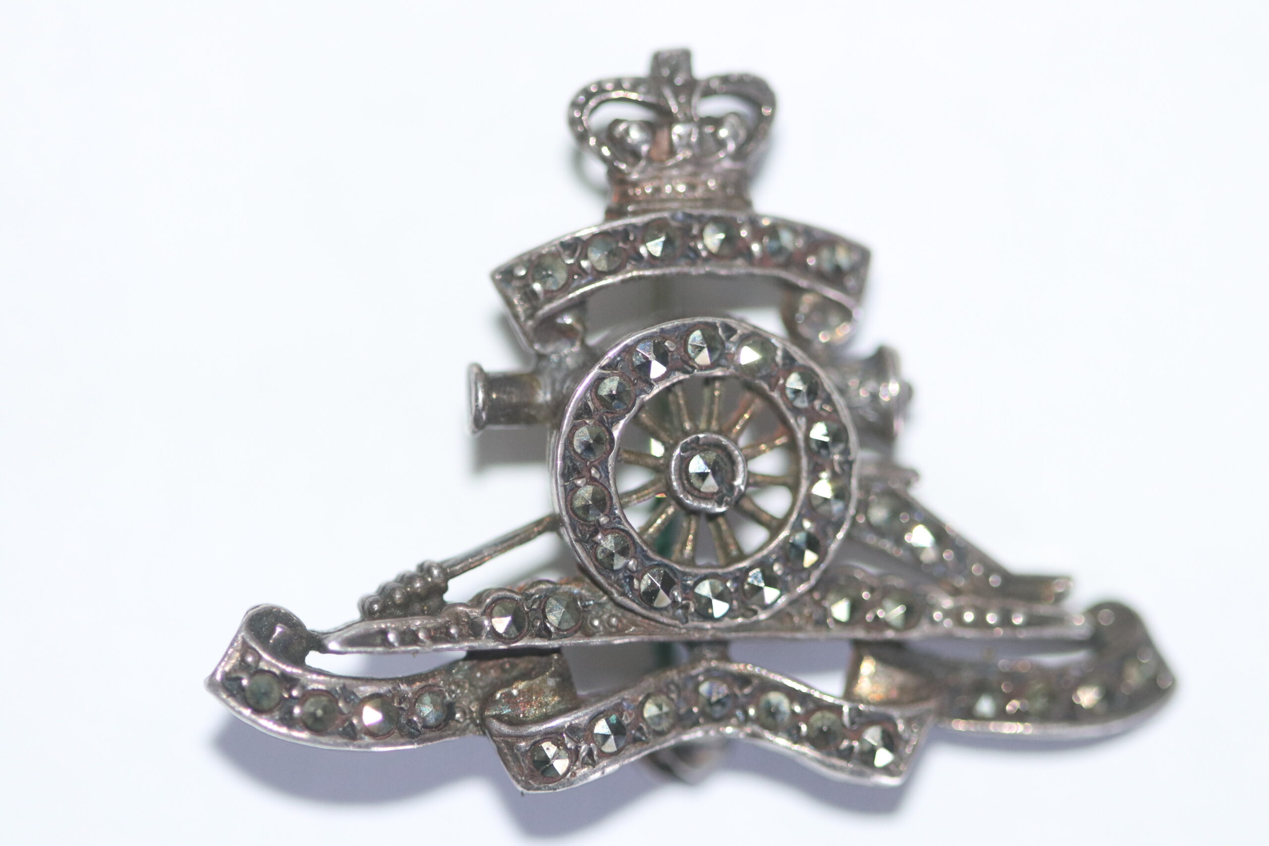 ORIGINAL VICTORIAN BRITISH ARMY ROYAL ARTILLERY SWEETHEART BROOCH .925 ...